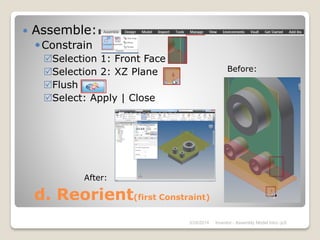 Inventor assembly modeling explicaciones | PDF