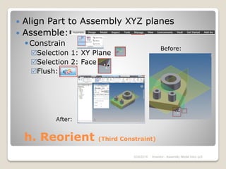 Inventor assembly modeling explicaciones | PDF