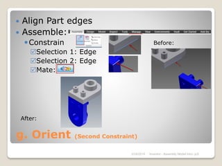 Inventor assembly modeling explicaciones | PDF