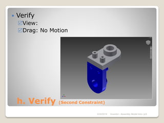 Inventor assembly modeling explicaciones | PDF