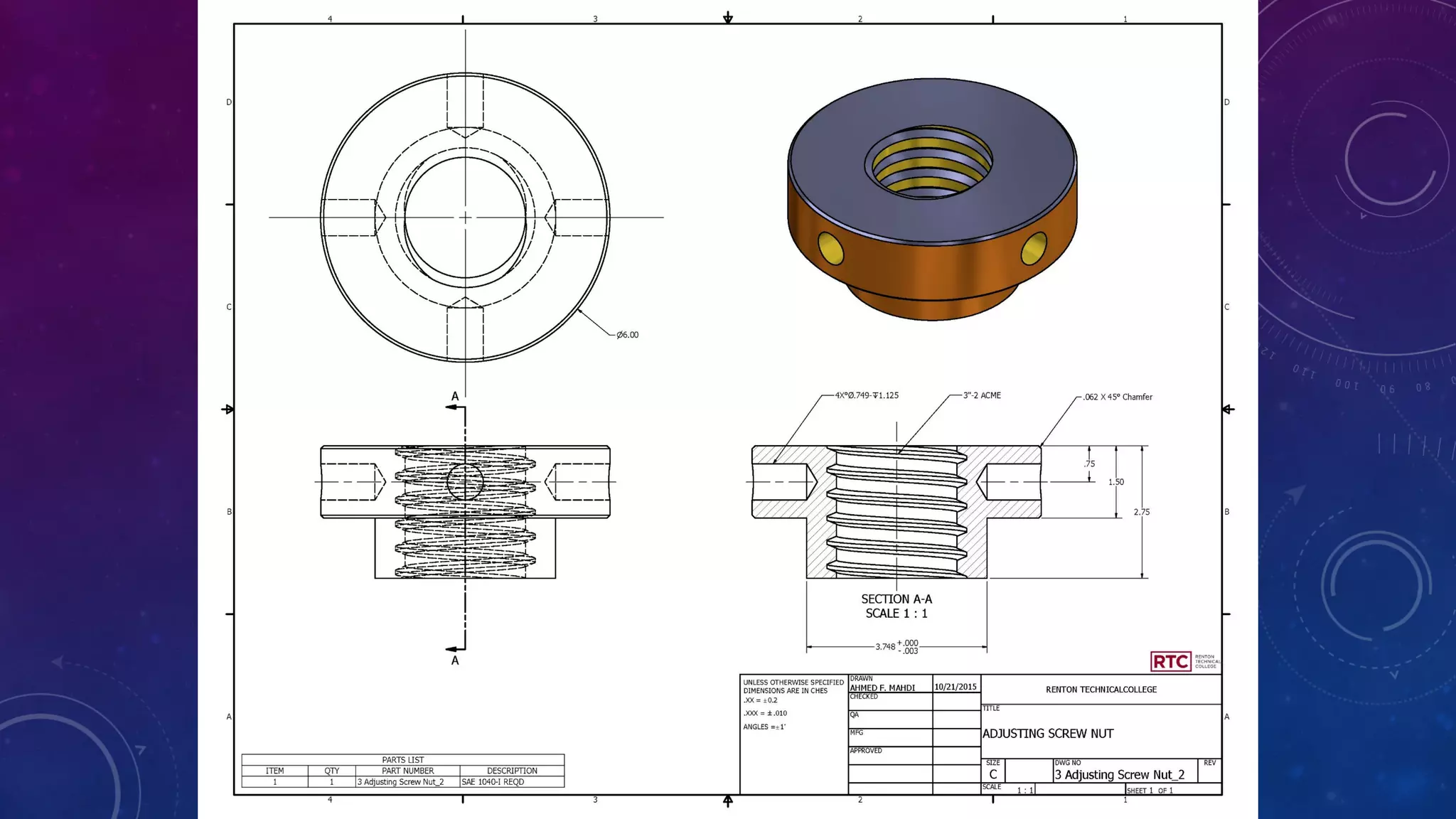 Inventor and AutoCAD Portfolio | PDF