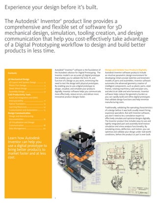 Inventor 2011 Detail Brochure | PDF | Graphics Software | Computer ...