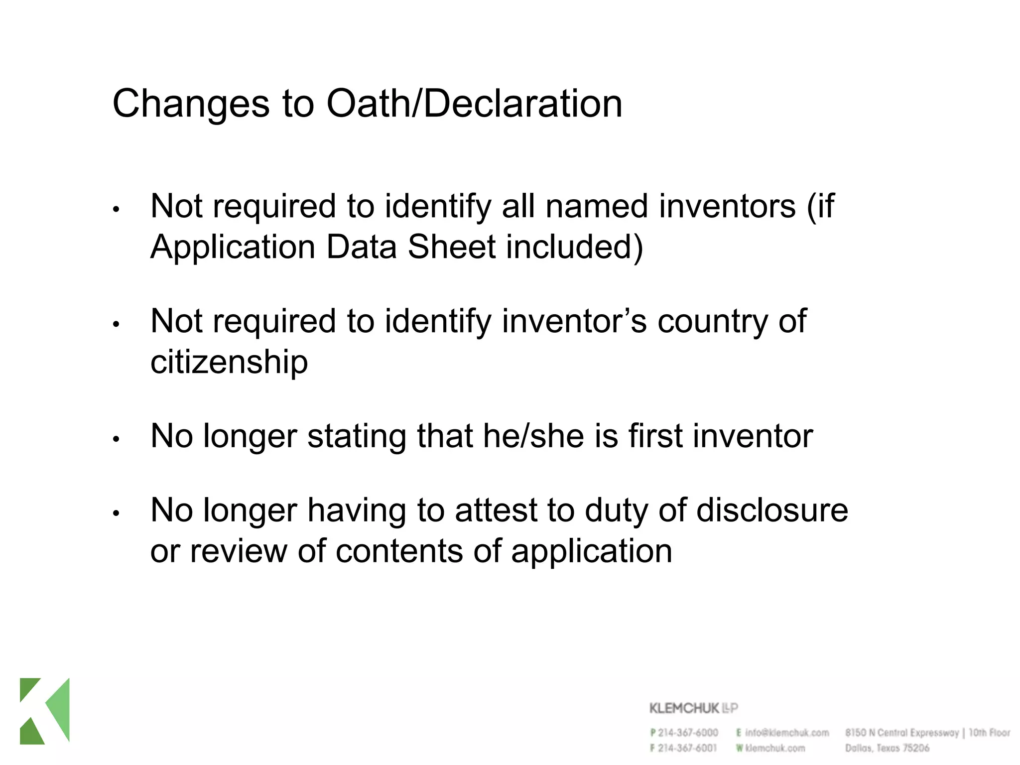 Inventor Oath Declaration | PPT