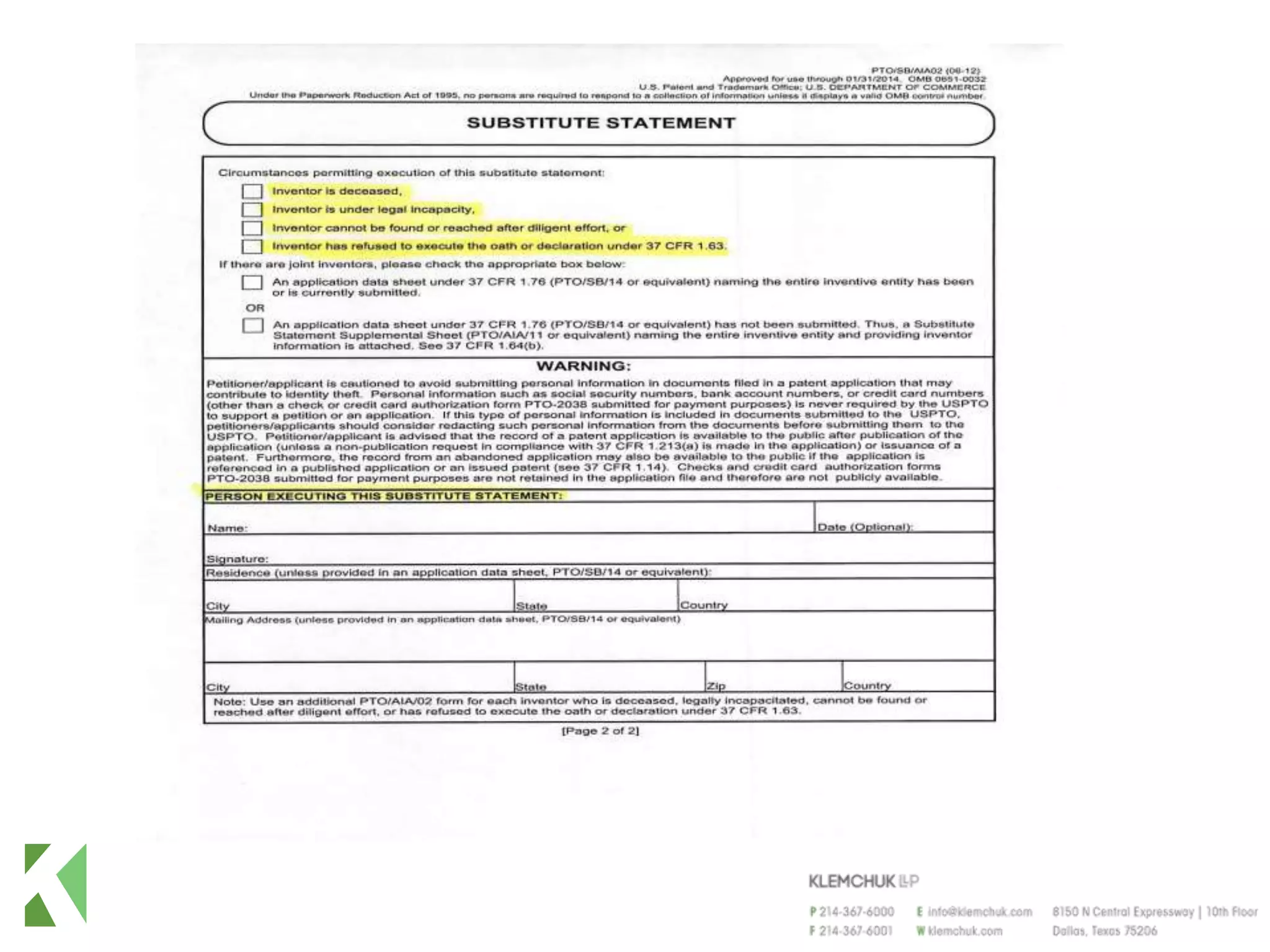 Inventor Oath Declaration | PPT