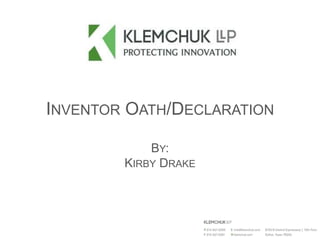 Inventor Oath Declaration | PPT