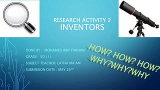 Inventor - Thomas Alva Edison | PPT