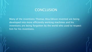 Inventor - Thomas Alva Edison | PPT