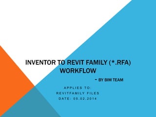 Inventor to Revit Workflow.pptx