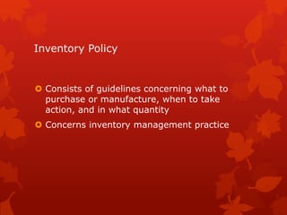 Inventory | PPTX