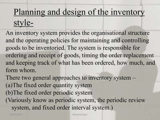 Process of Inventory management & control | PPTX