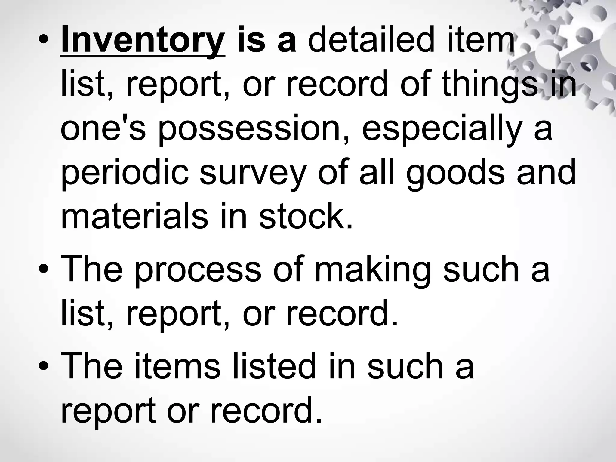 Inventory | PPTX