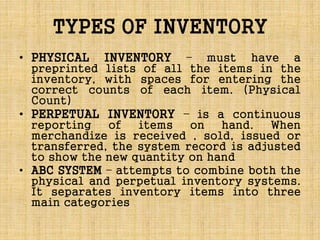 INVENTORY CONTROL POLICIES | PPT
