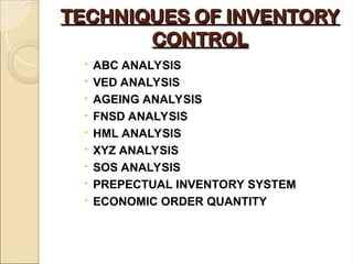 inventory-control presentation details ppt | PPT