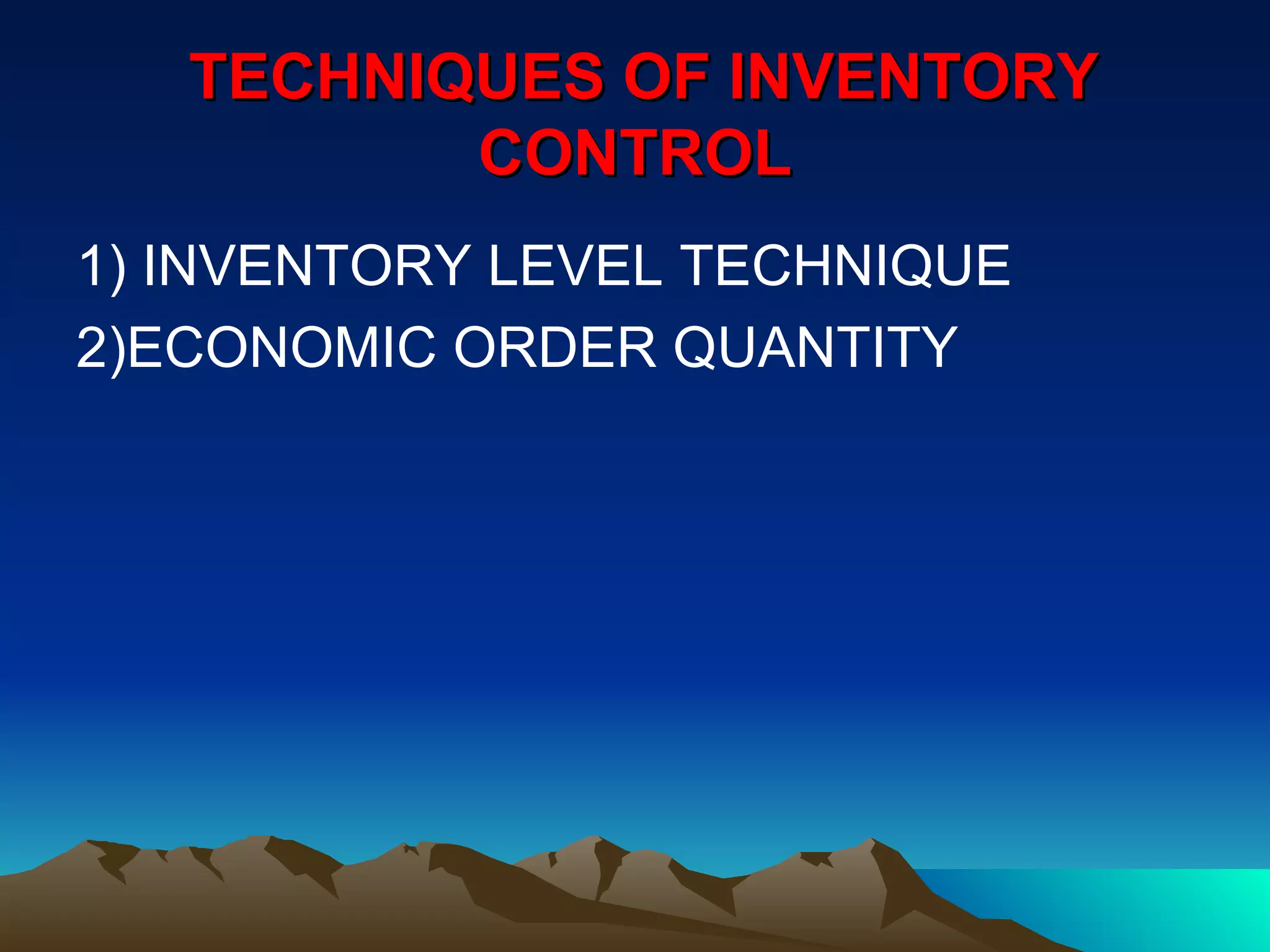 Inventory Management | PPT