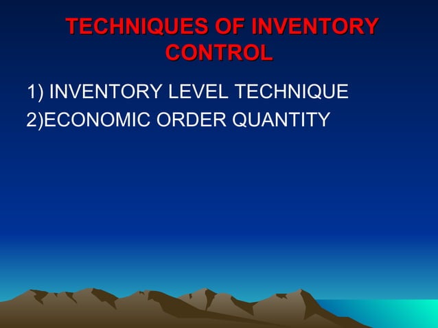 Inventory Management | PPT