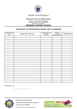 Inventory of-classroom-property | DOCX