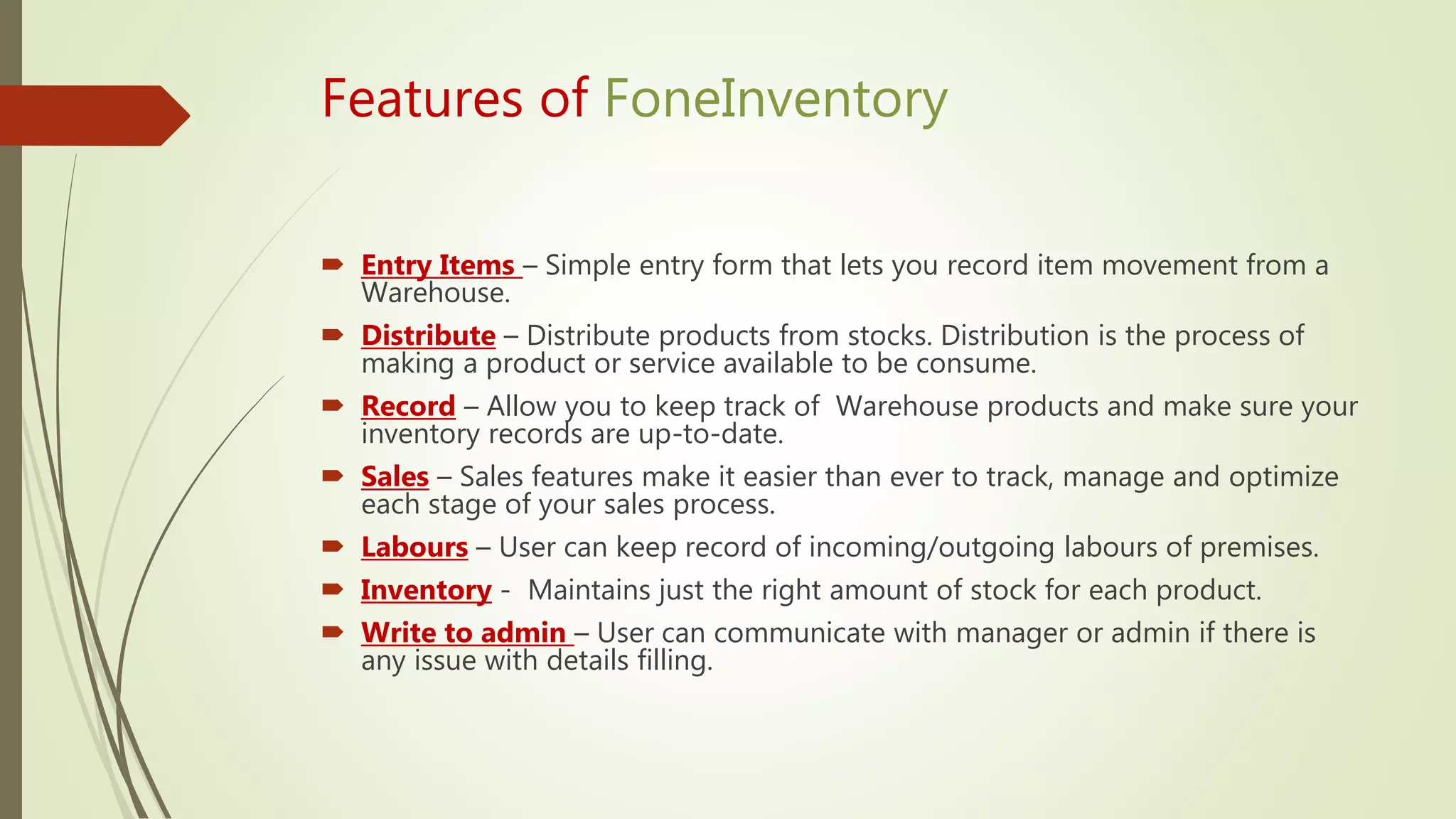 Fone Inventory | PPTX