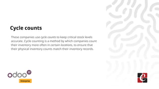 Inventory Adjustments & Cycle Counts in Odoo 17 | PPTX