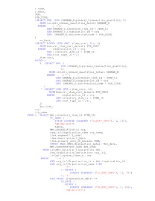 Inventory aging report using oracle discoverer desktop | DOCX