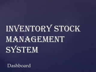 Inventory and Stock Management System-ISMS | PDF