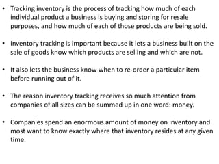 Inventory Tracking Methods | PPT