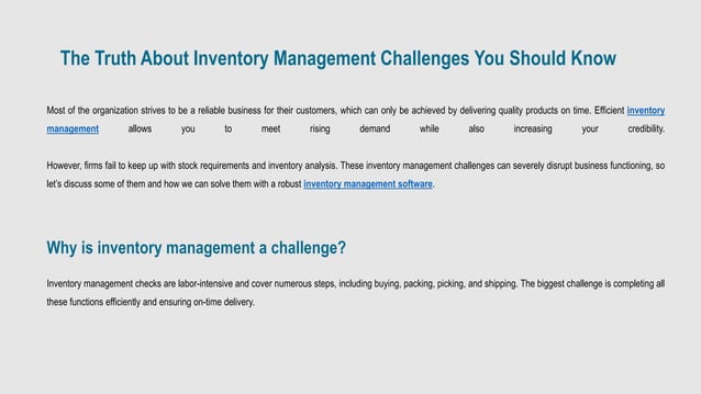 The Truth About Inventory Management Challenges You Should Know | PPTX ...