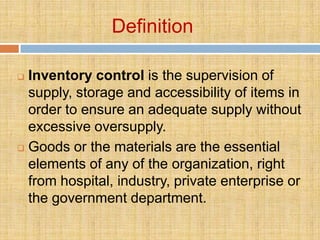 Inventory control | PPT