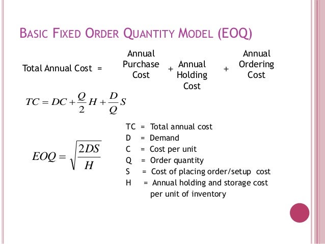 Inventory Control Inventory Control