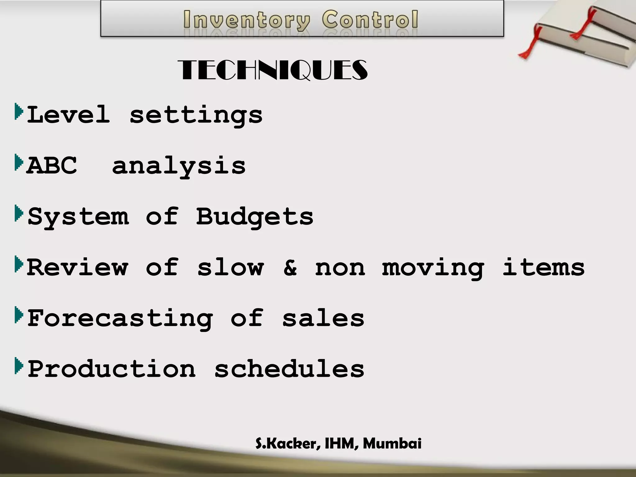 Inventory control | PPT