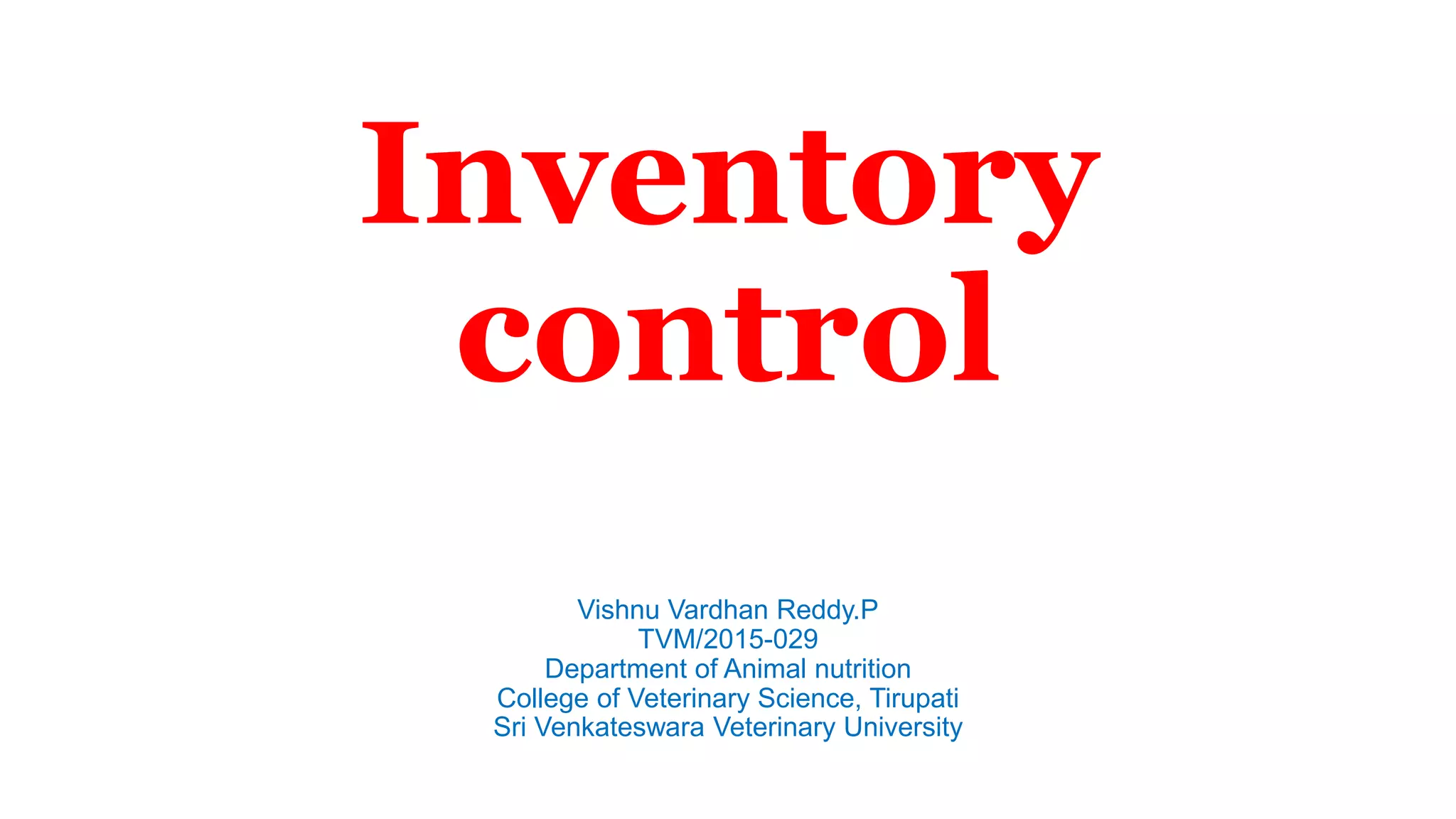 Inventory control | PPT