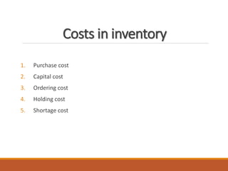 Inventory control | PPTX