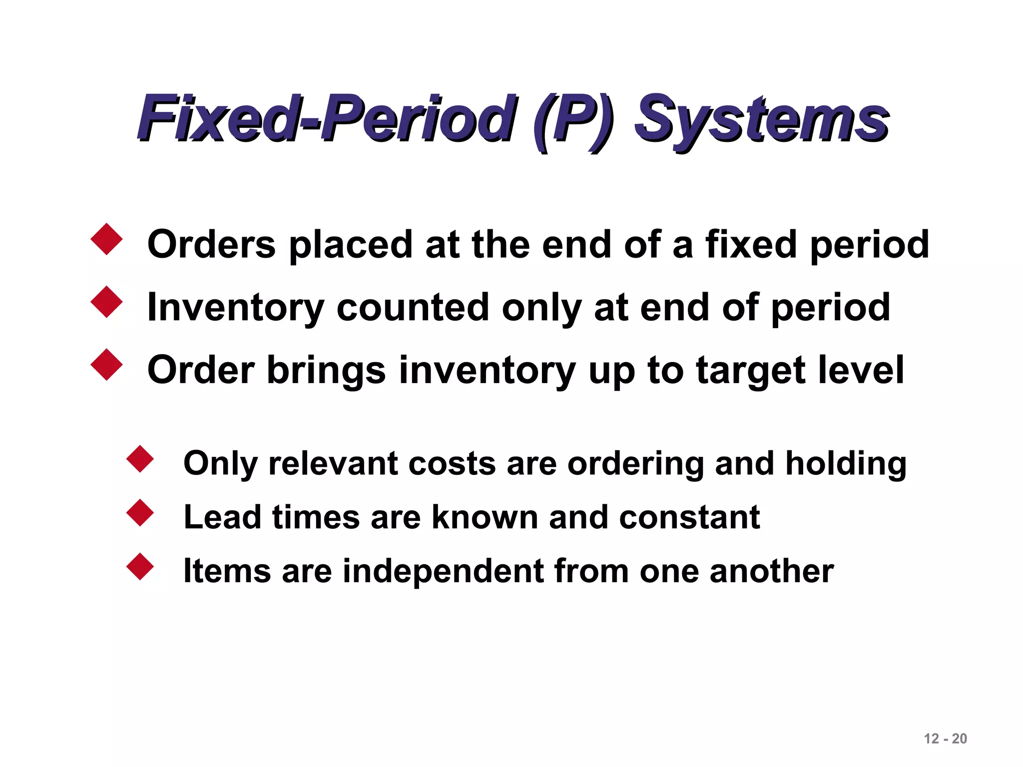 Inventory control (management) | PPT