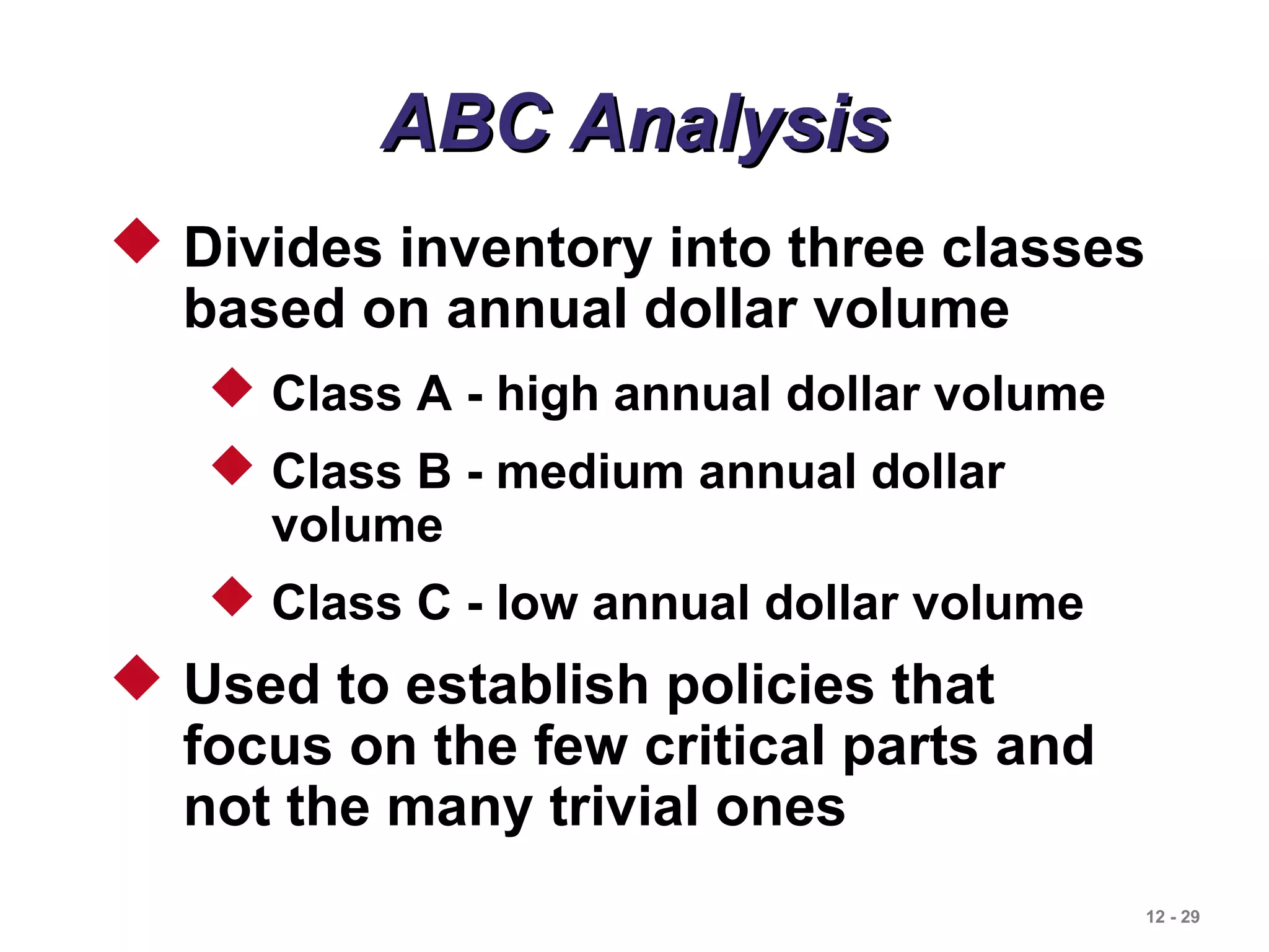 Inventory control (management) | PPT