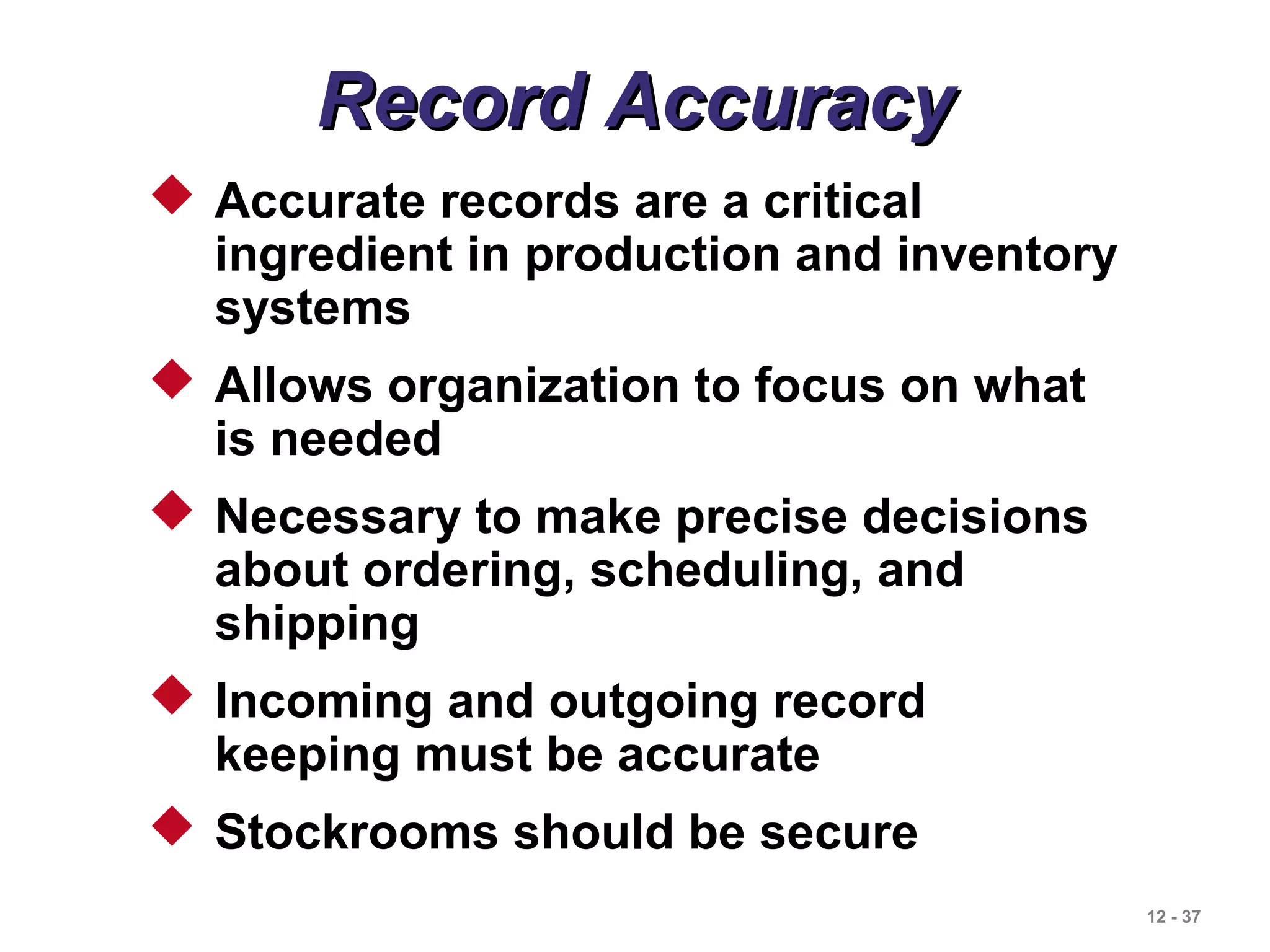 Inventory control (management) | PPT