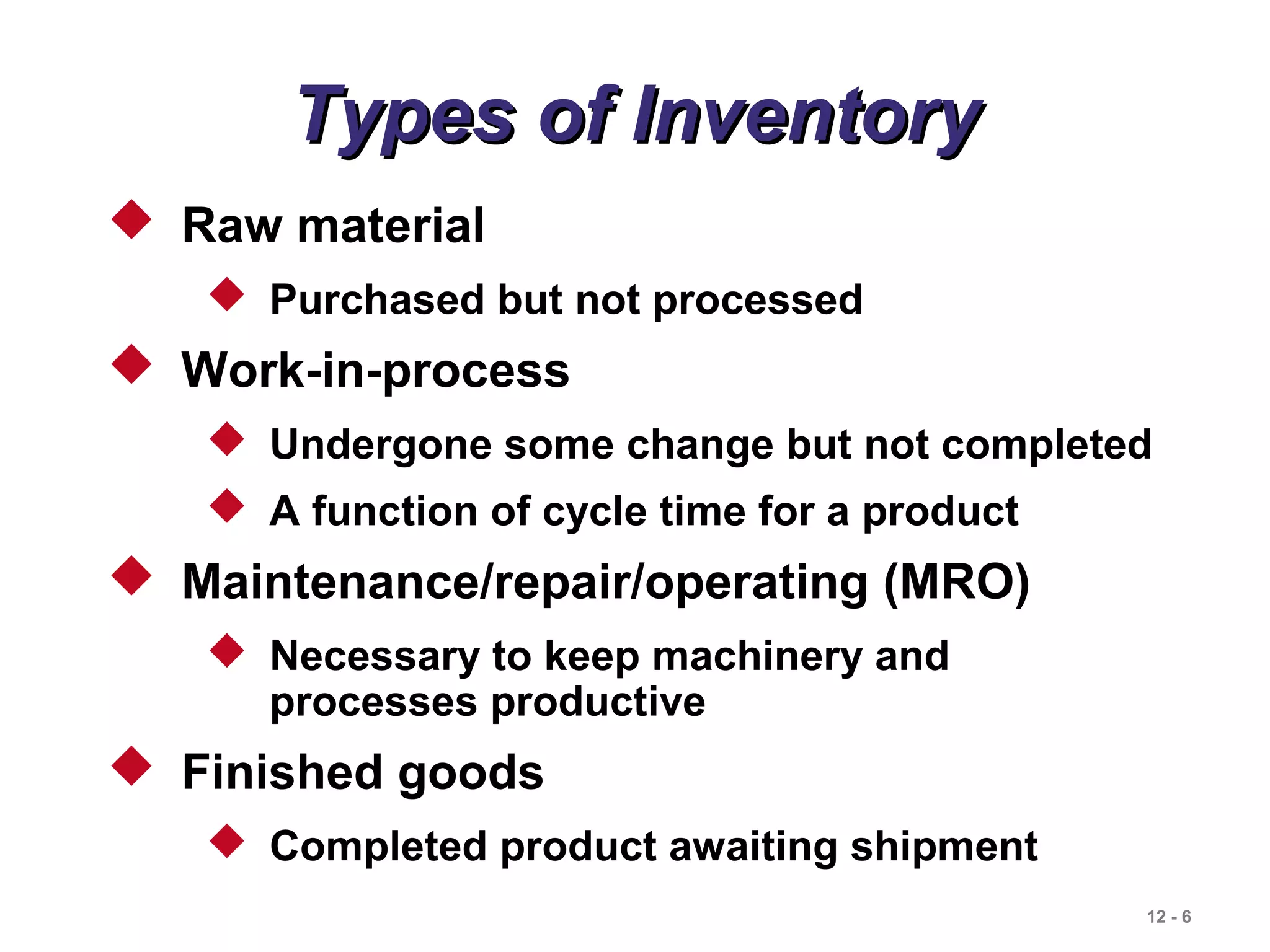 Inventory control (management) | PPT