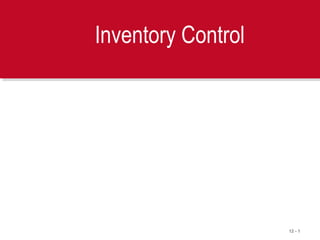 Inventory control (management) | PPT