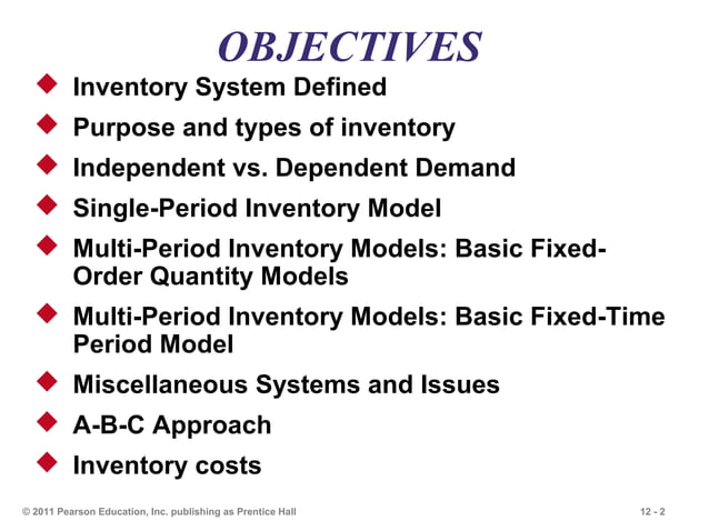 Inventory control (management) | PPT | Business | Business and Finance