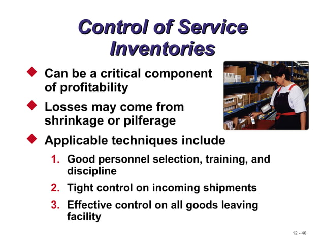 Inventory control (management) | PPT | Business | Business and Finance