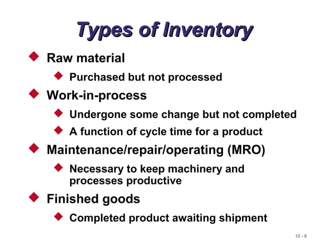 Inventory control (management) | PPT | Business | Business and Finance