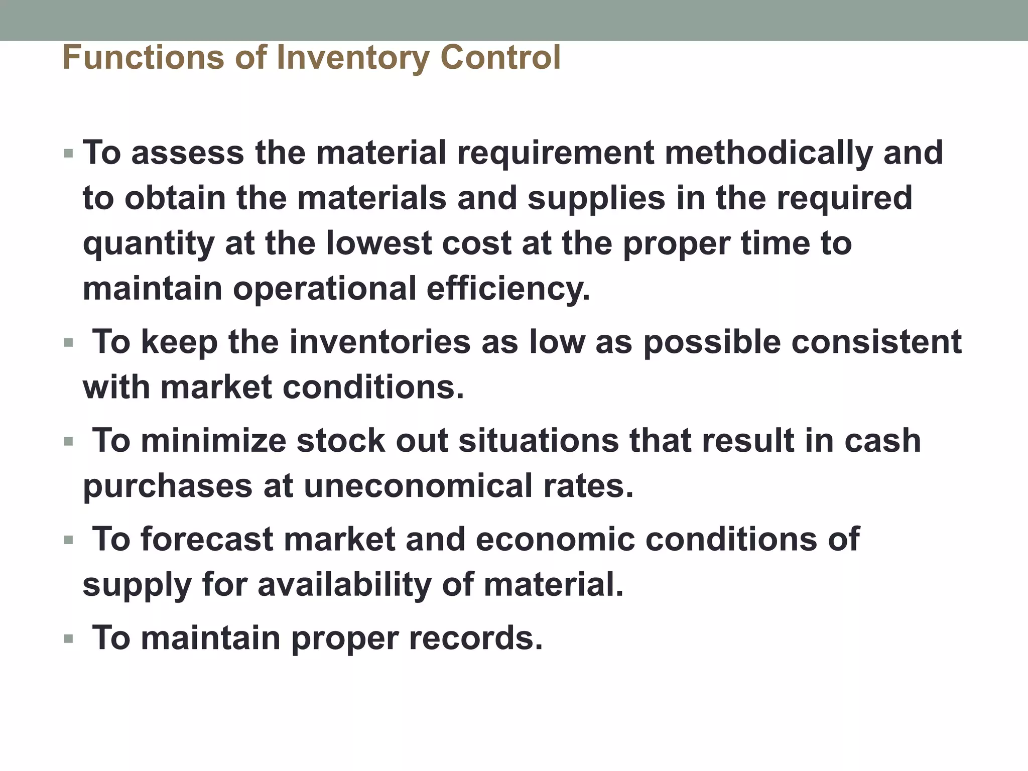 Inventory control | PPTX