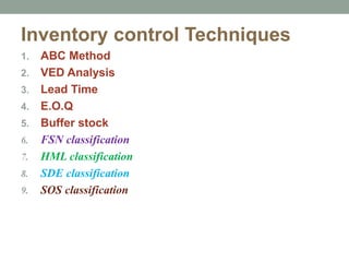 Inventory control | PPTX