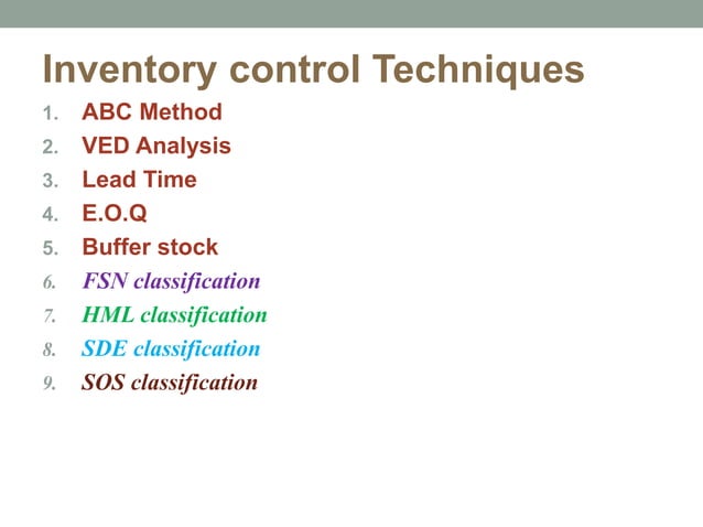 Inventory control | PPTX