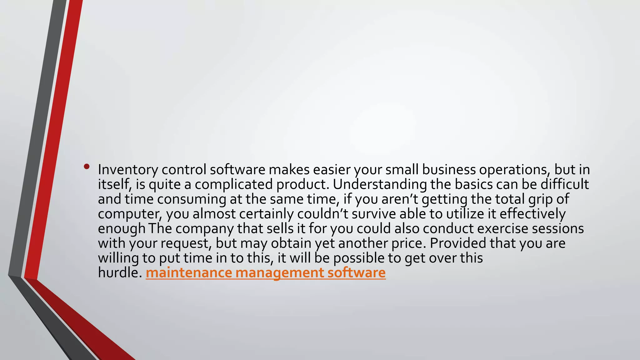 Inventory control | PPTX