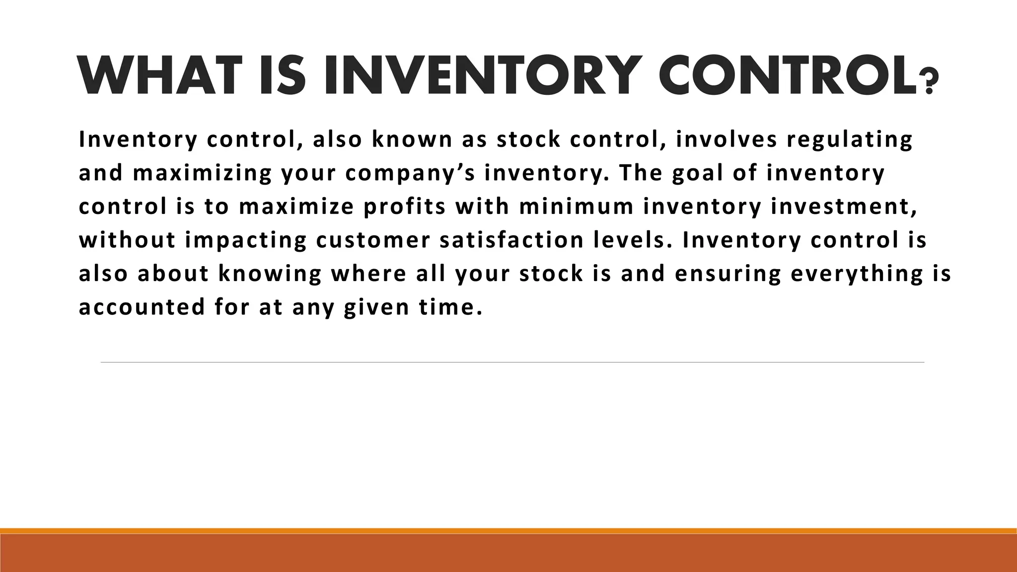 Inventory control | PPT
