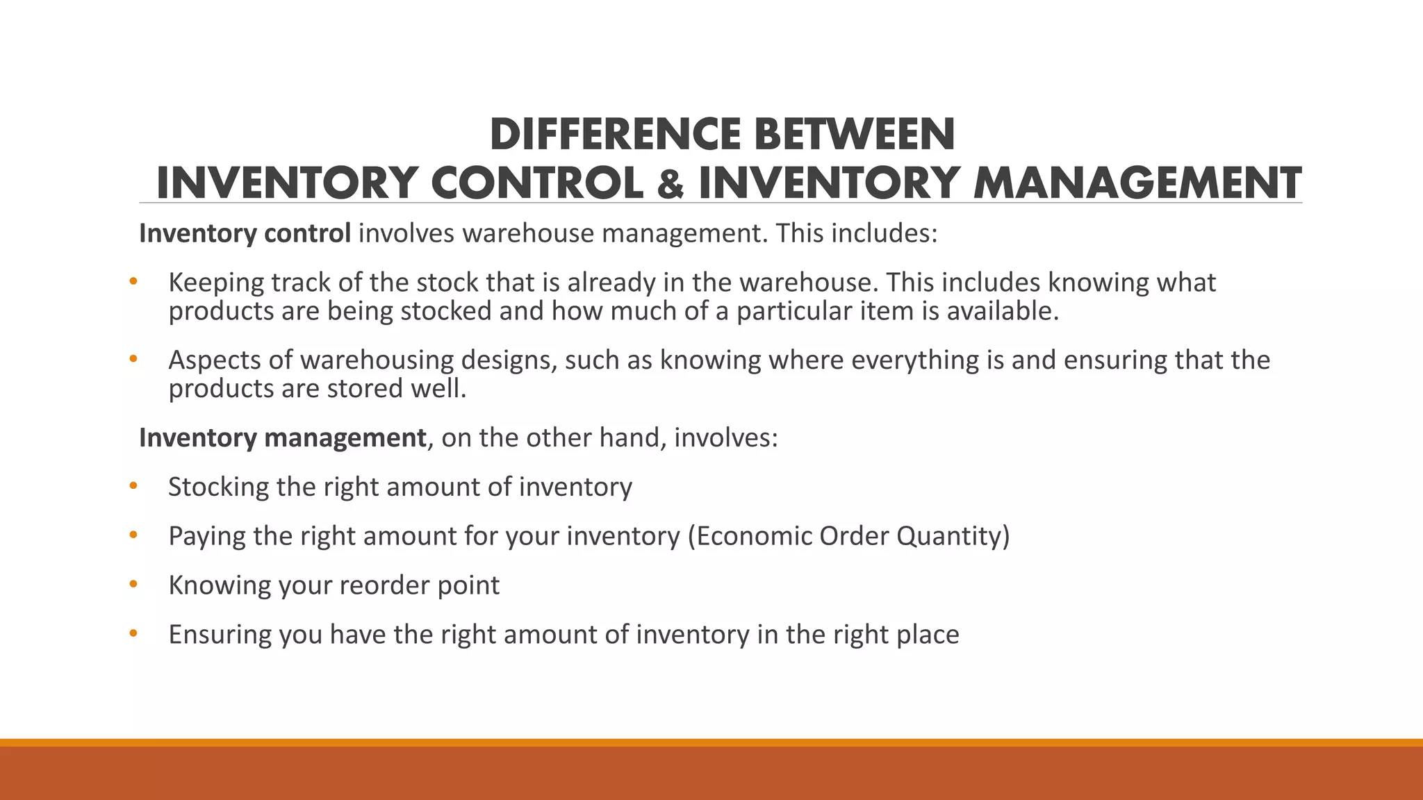 Inventory control | PPT
