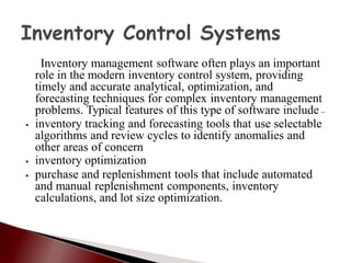 inventory control methods | PPTX