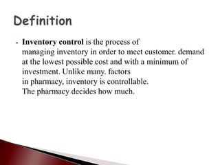 inventory control methods | PPTX