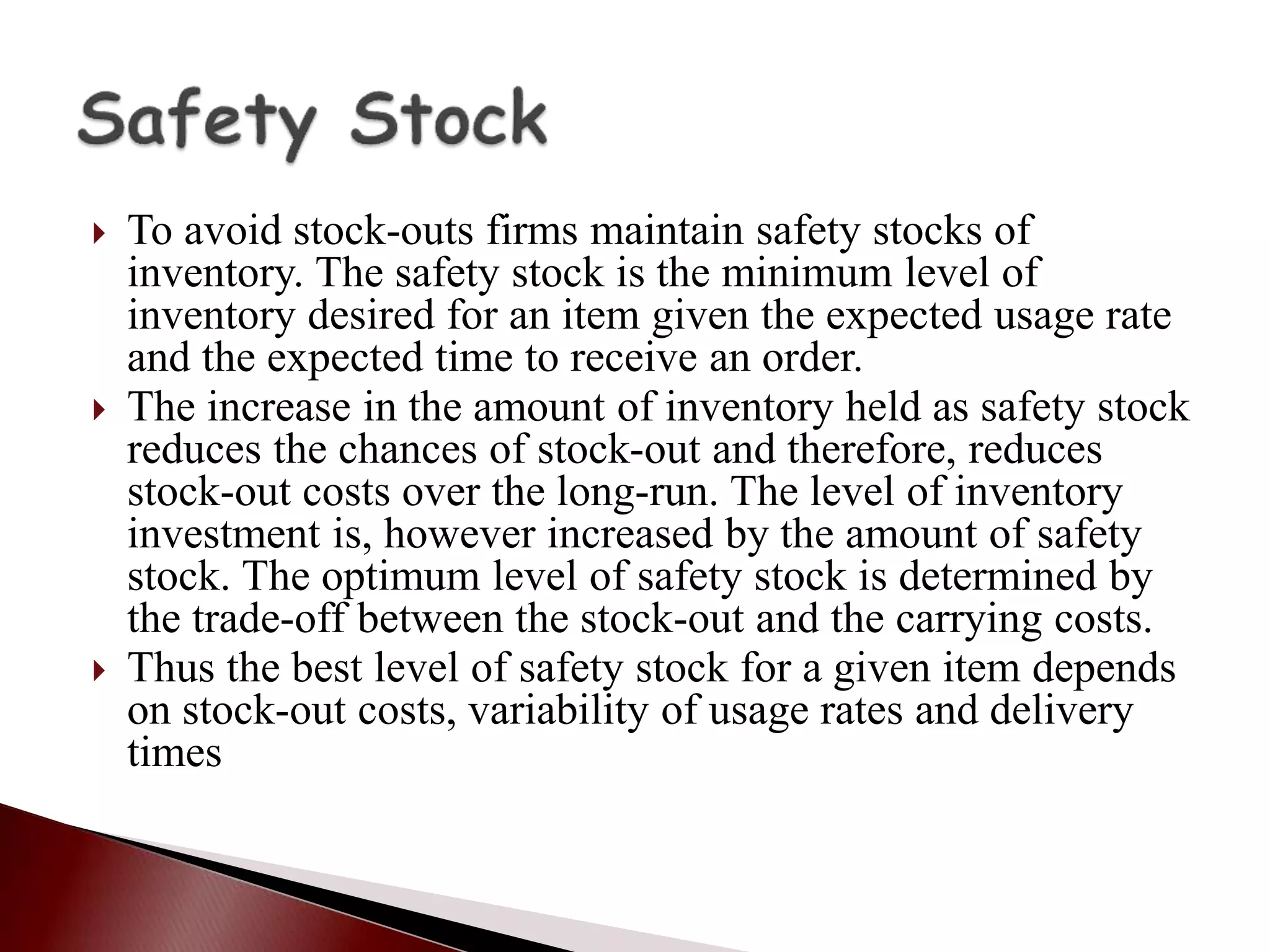 Inventory control for community pharmacy- ABC,VED,EOQ,Lead time ...