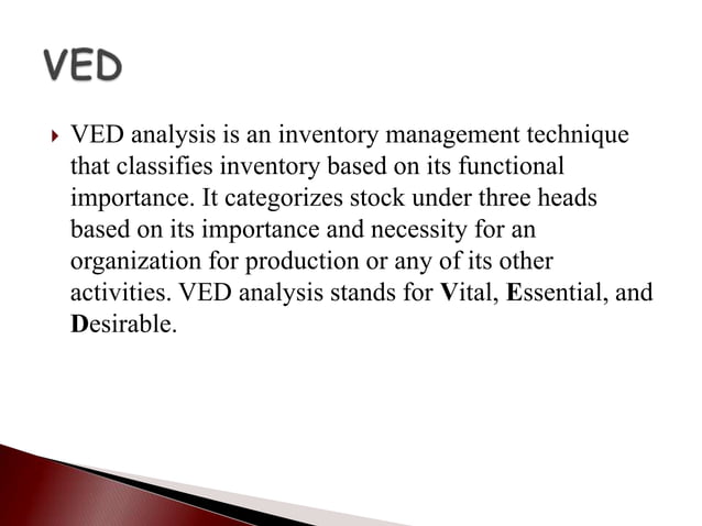 Inventory control for community pharmacy- ABC,VED,EOQ,Lead time ...