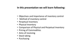 Inventory control | PPTX